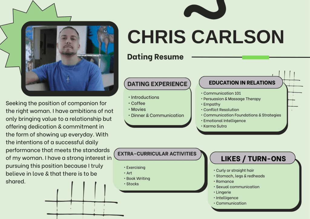 Dating Resume | PF | Blog By Chris Carlson